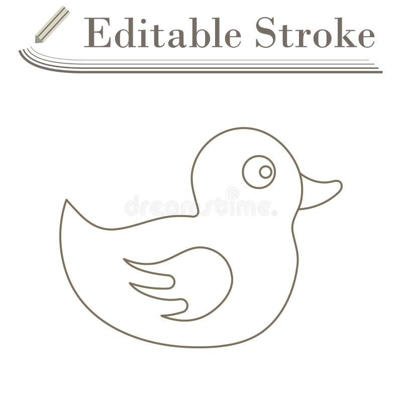 Het Pictogram Van De Badeend Vector Illustratie - Illustration of eend ...