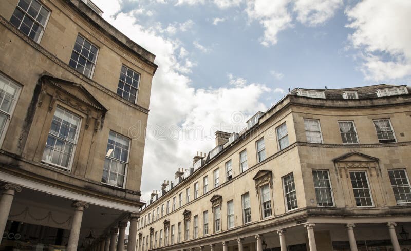 Bath, England - Long Stone Buildings. Stock Image - Image of ...