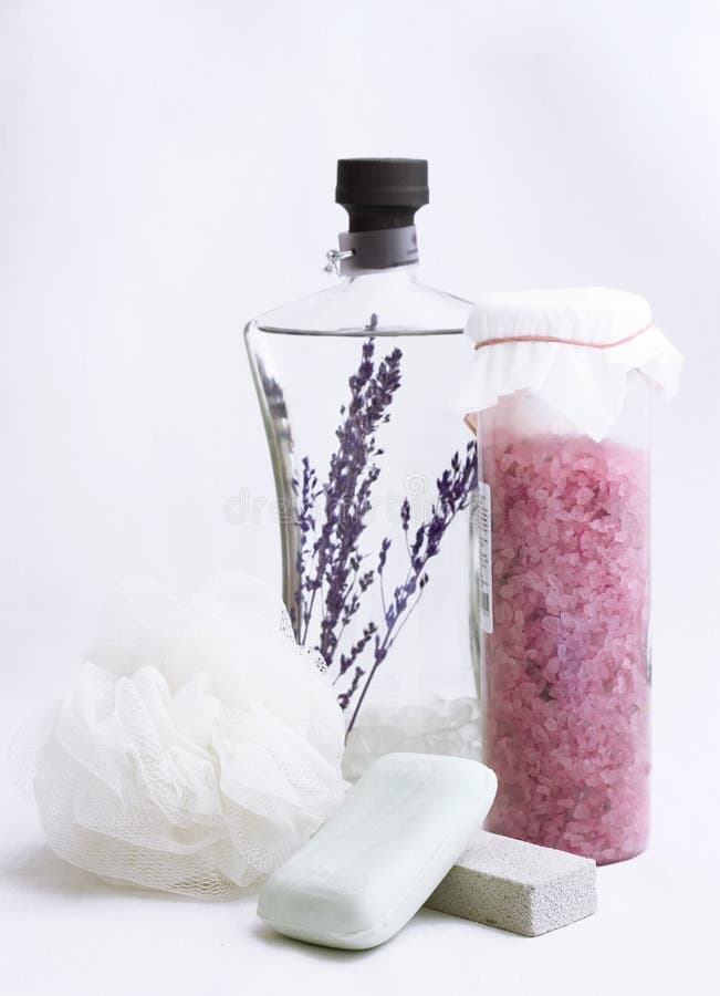 Bath essentials stock image. Image of bath, luxury, aroma - 256657