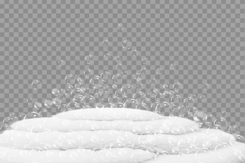 Bath Foam Isolated on Transparent Background. Shampoo Bubbles Texture ...