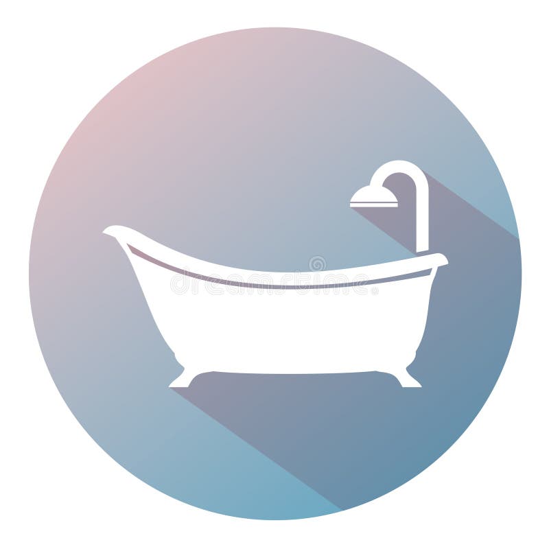 Bath icon stock vector. Illustration of shower, isolated - 102725563