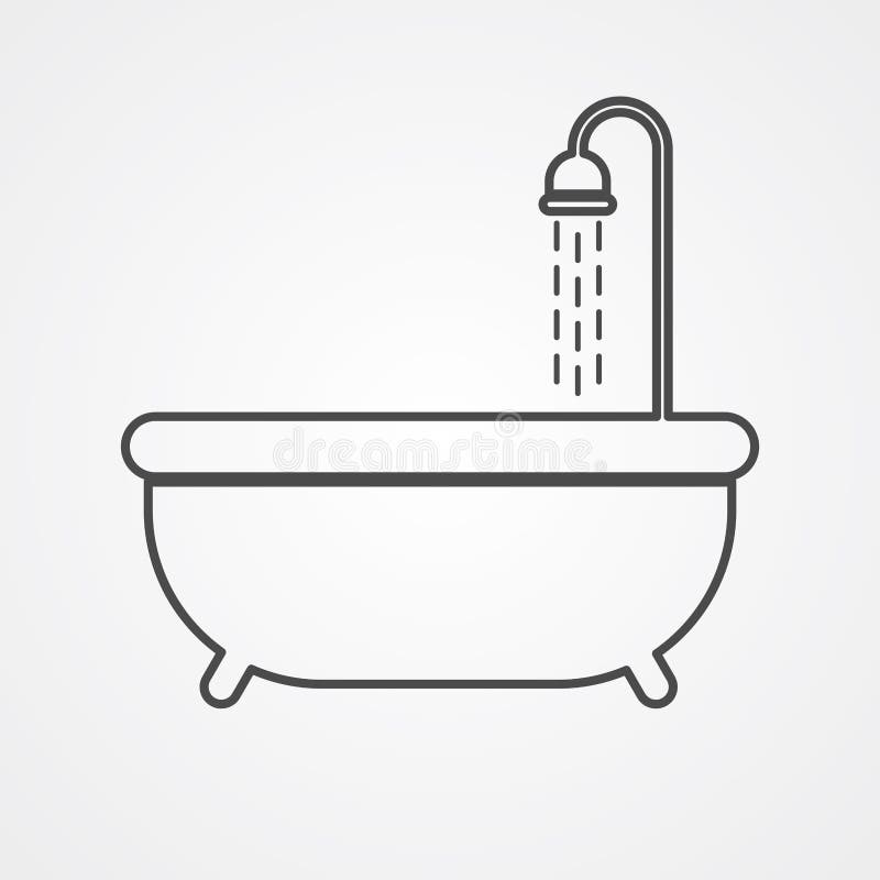 Bath Vector Icon Sign Symbol Stock Illustration - Illustration of ...