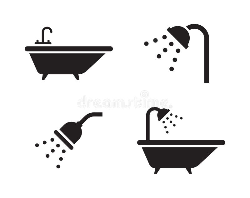 Taking Bath Black White Stock Illustrations – 128 Taking Bath Black ...