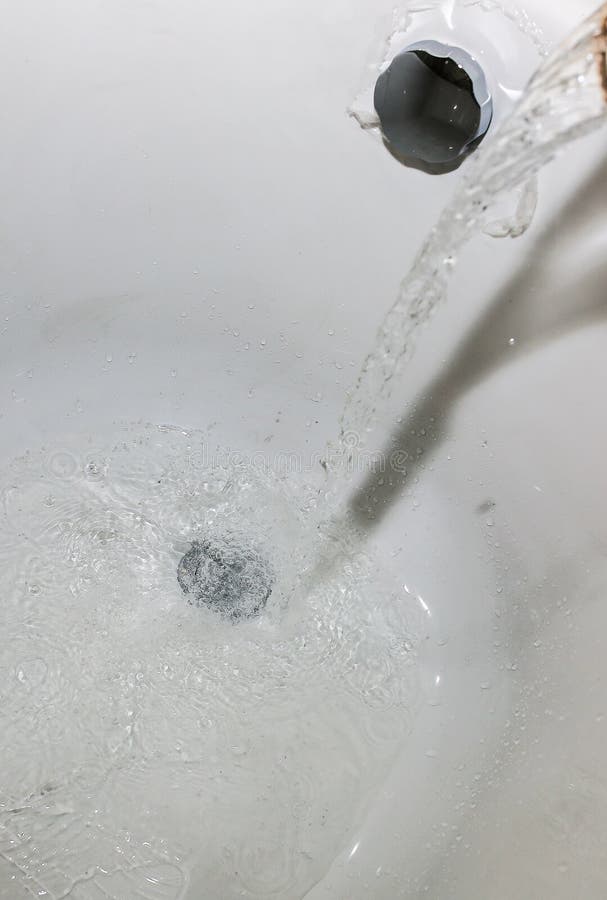 Bath Installation. Testing Tube Leak. Bucket of Water. Maintenance ...