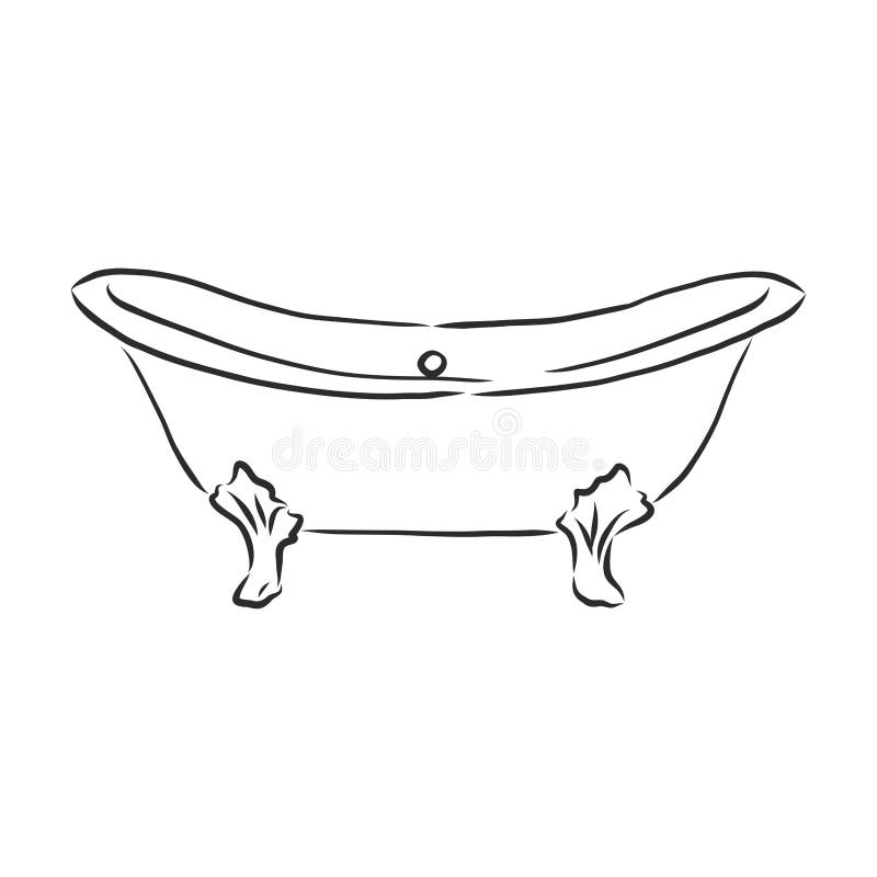 Bath Interior, Hand Draw, Bath, Vector Sketch Illustration Stock ...