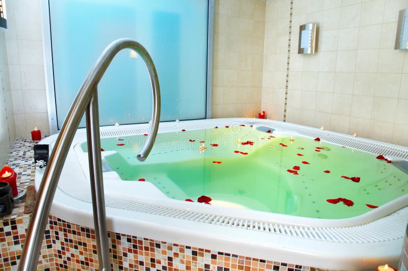 Bath of a jacuzzi stock photo. Image of green, granite - 4432808