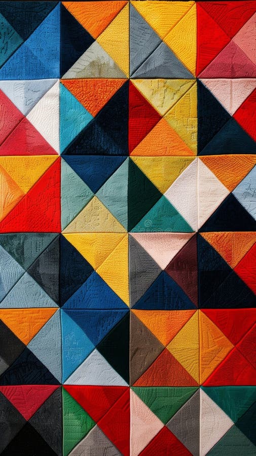 A Bath Mat Featuring a Combination of Triangles and Diamond Shapes in ...