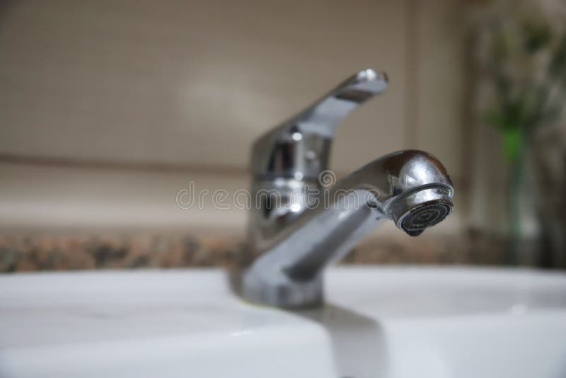 Bath mixer and bath stock photo. Image of house, clean - 203929556
