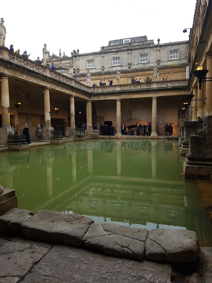 Roman Baths, Bath, UK editorial stock image. Image of unidentified ...