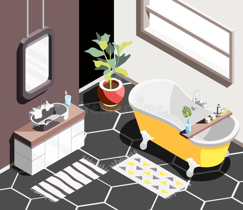 Isometric Bath Room Composition Stock Illustrations – 75 Isometric Bath Room Composition Stock ...
