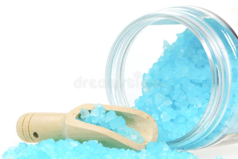 Bath Salt Glass stock image. Image of bath, macro, blue - 29245247