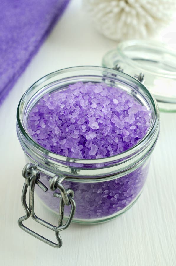Bath salt stock photo. Image of aroma, natural, crystals - 56504758