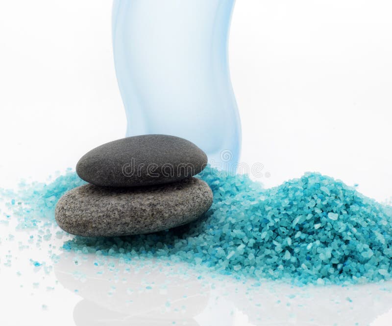 Bath Salt and Pebble Stones Stock Photo - Image of stone, salt: 4199370