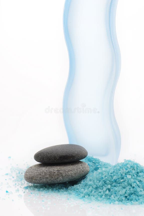 Bath Salt and Pebble Stones Stock Photo - Image of mineral, salt: 6087924
