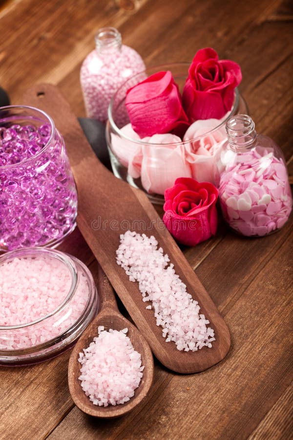 Bath Salt for Spa and Aromatherapy Stock Image - Image of equipment ...