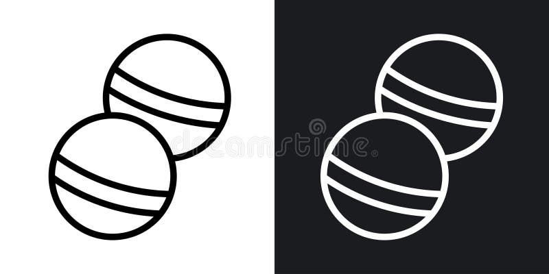 Bath Salts Bomb Thin Line Vector Icon Set Stock Vector - Illustration ...