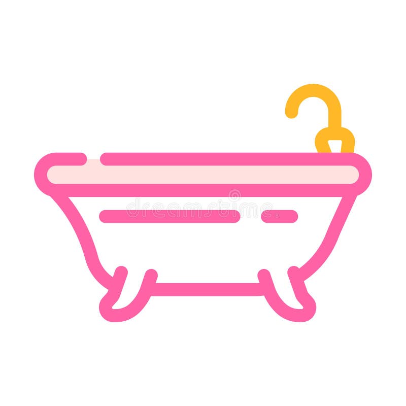 Bath or Shower Color Icon Vector Illustration Stock Vector ...