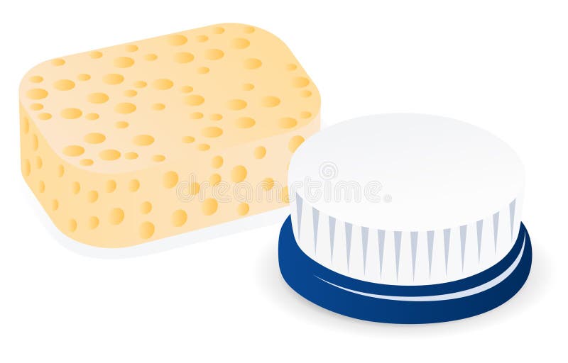 Bath sponge stock vector. Illustration of blue, clean - 13529808