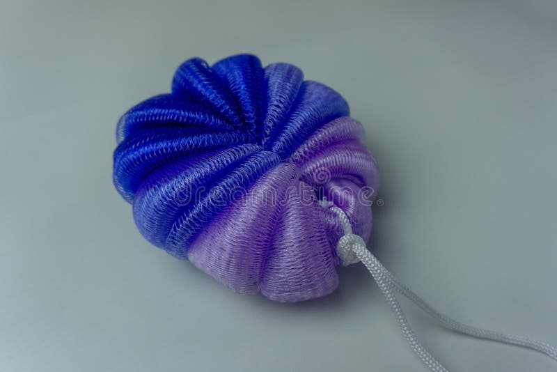 Bath Sponge or Shower Puff Isolated on White Stock Image - Image of ...