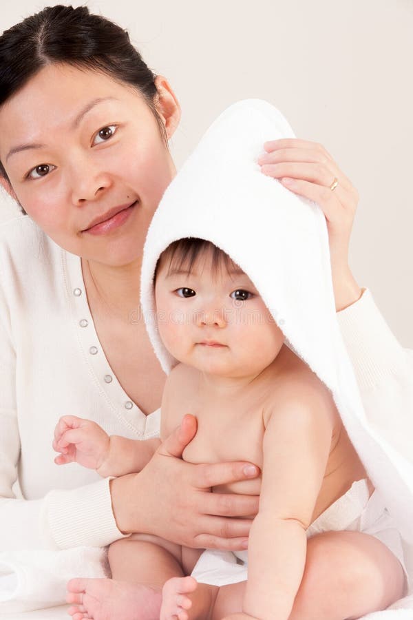 Bath Time Fun stock image. Image of mother, baby, woman - 28011413