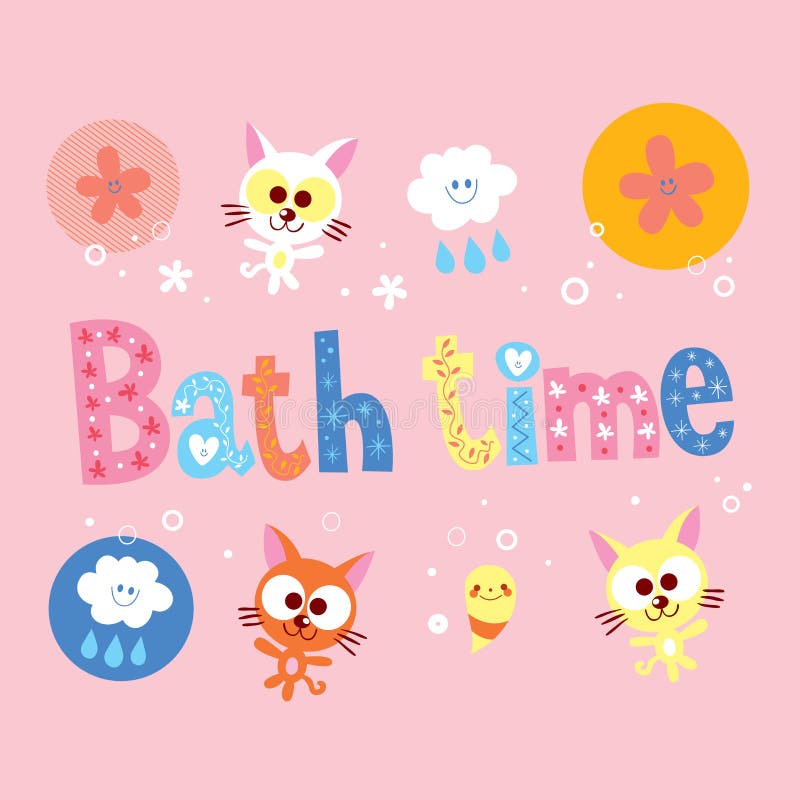 Bath time stock vector. Illustration of cartoon, kids - 145747570