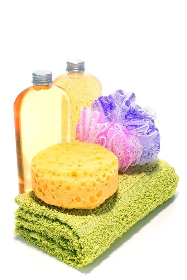 Bath Time Cleaning and Body Care Cosmetics Kit Stock Image - Image of ...
