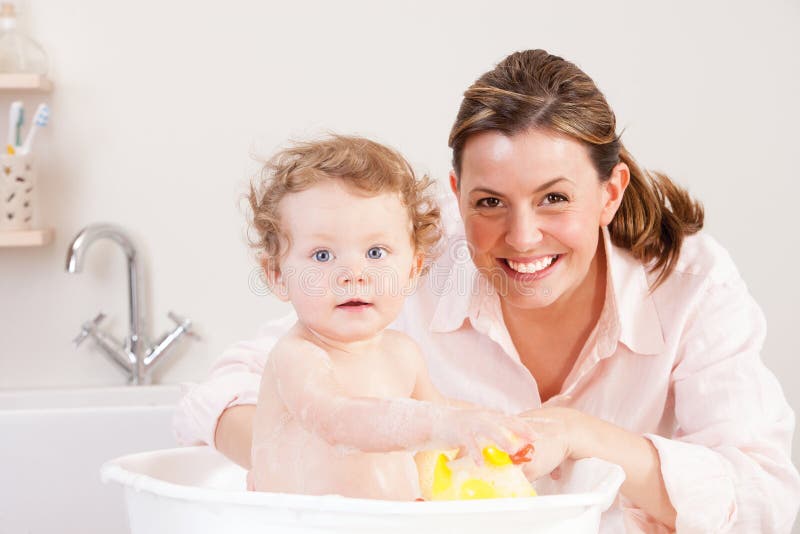 Bath Time Fun stock photo. Image of bubbles, baby, duck - 29144648