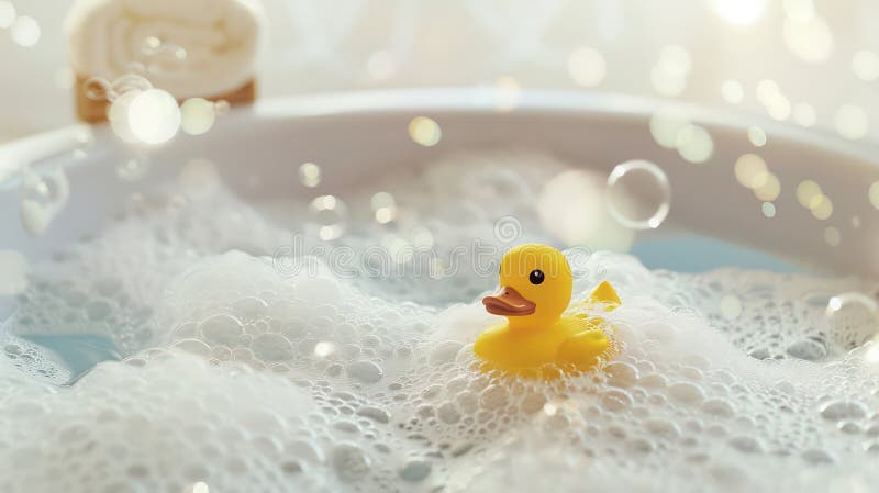Bath Time Rubber Duck Toy for Sensory Fun and Water Play in the Tub ...