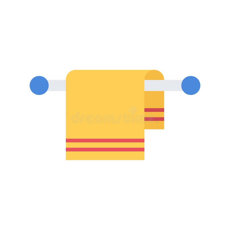 Bath Towel Icon. Gym Towel or Napkin Stock Vector - Illustration of ...