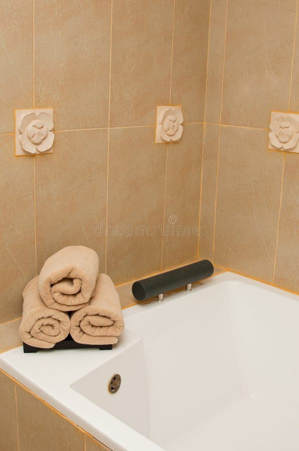 Bath Tub stock photo. Image of bathe, decorated, relax - 18400754