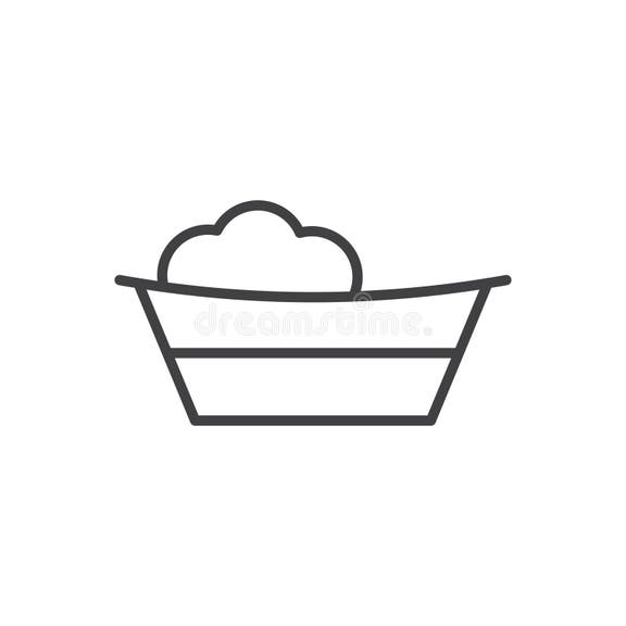 Bath Tub Icon stock illustration. Illustration of vector - 374329625