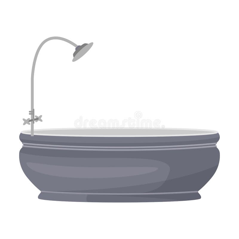 Bath Tub Vector Icon.Cartoon Vector Icon Isolated on White Background ...