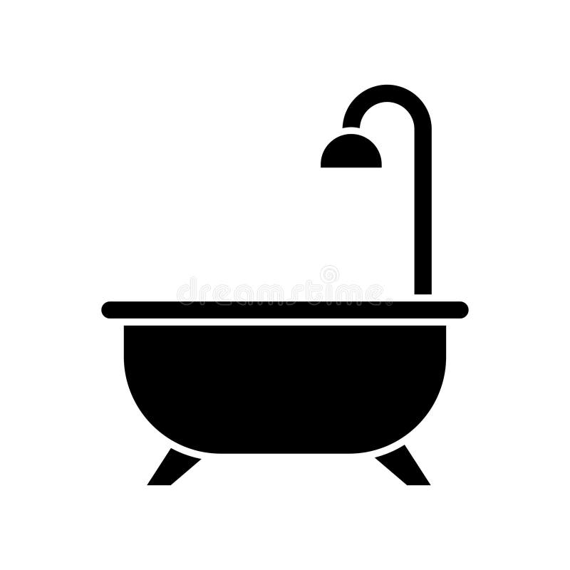 Bath Tube Icon Vector on Trendy Design Stock Vector - Illustration of ...