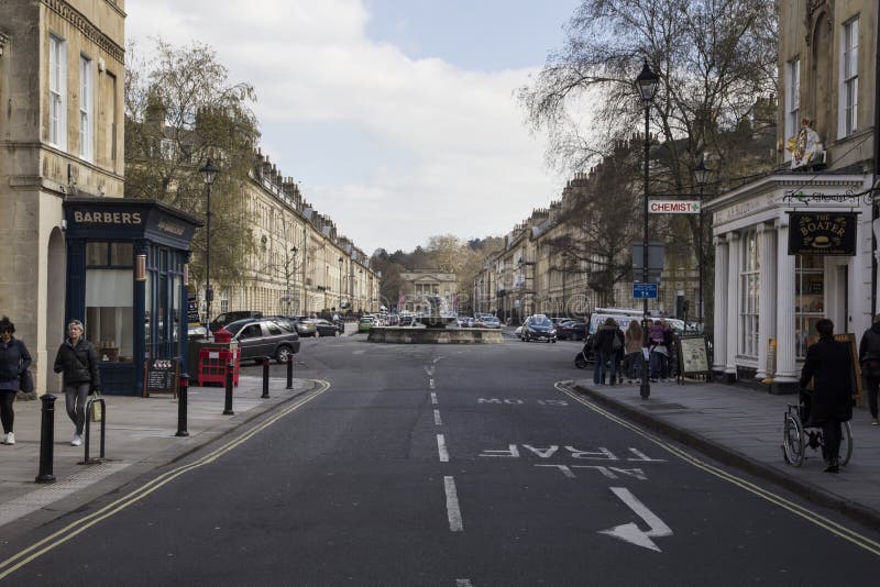 Streets of Bath with Georgian Architecture. Editorial Stock Image ...