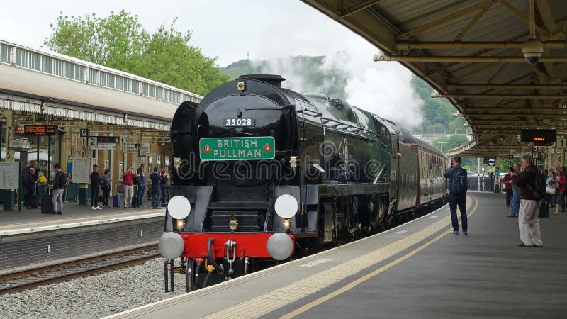Steam Train at a Station editorial stock photo. Image of england ...