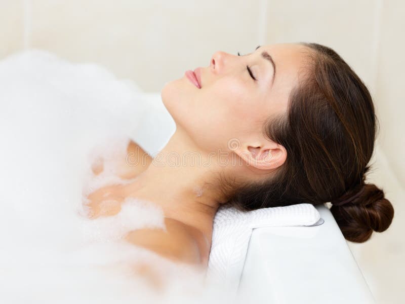 Bath Woman Relaxing Bathing Stock Photo - Image of bathroom, lady: 28021164