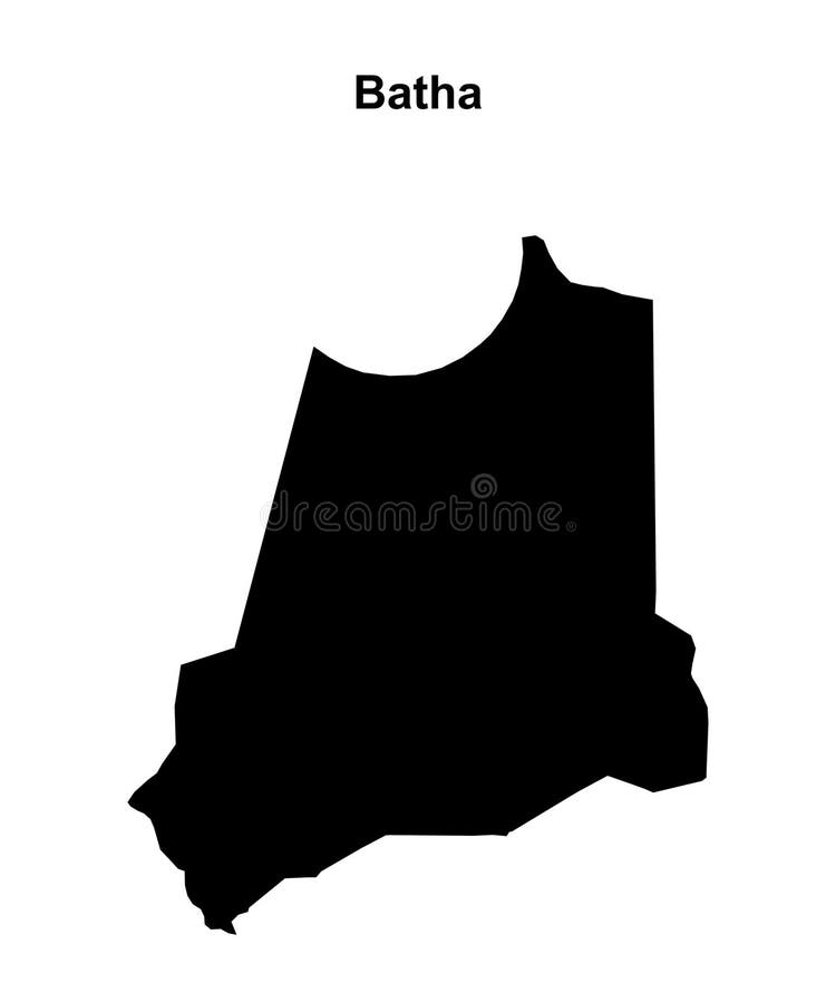 Batha outline map stock vector. Illustration of cartography - 360404843