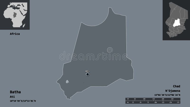 Batha, Region of Chad,. Previews. Administrative Stock Illustration ...