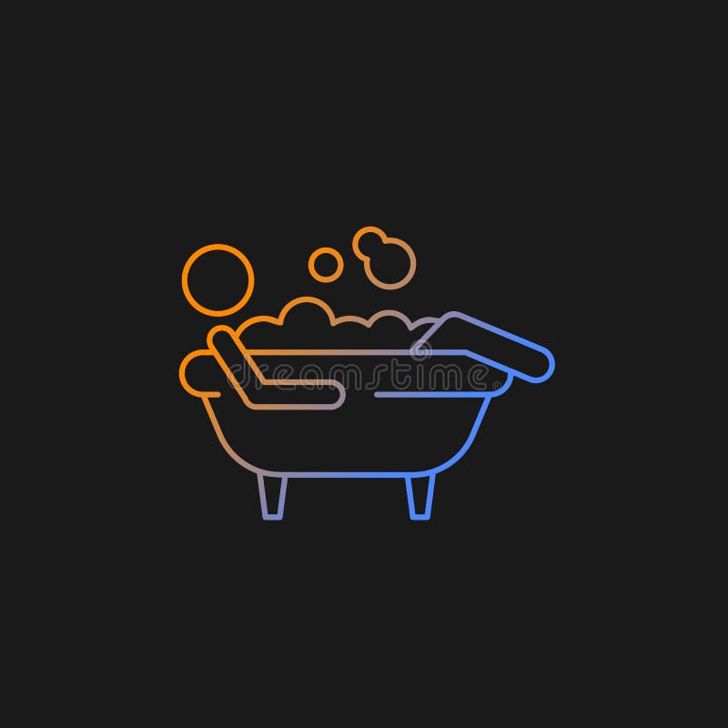 Bathe Gradient Vector Icon for Dark Theme Stock Vector - Illustration ...