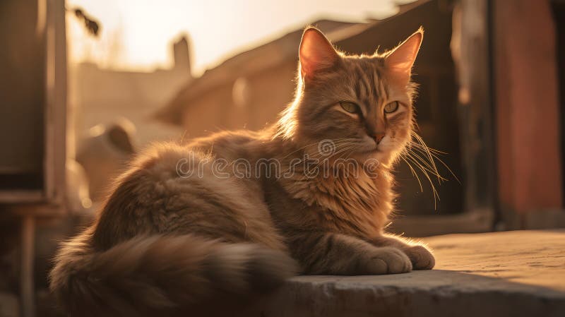 Bathed in Golden Hour S Magic: a Stunning Cat Steals the Spotlight ...