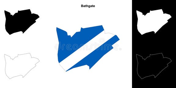 Bathgate outline map stock vector. Illustration of region - 379268125