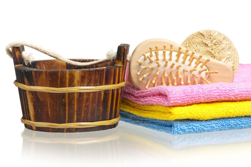 Bathing accessories stock image. Image of bathroom, bathing - 39803349
