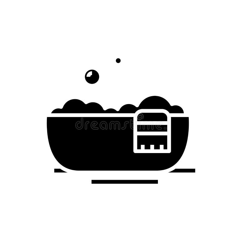 Bathing Black Icon, Concept Illustration, Vector Flat Symbol, Glyph ...