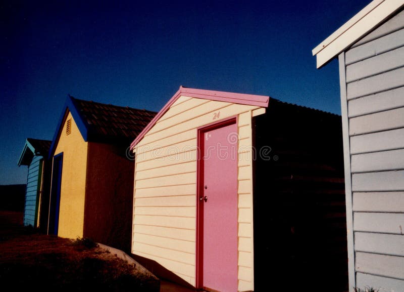 Bathing Boxes stock photo. Image of seaside, mornington - 4745810