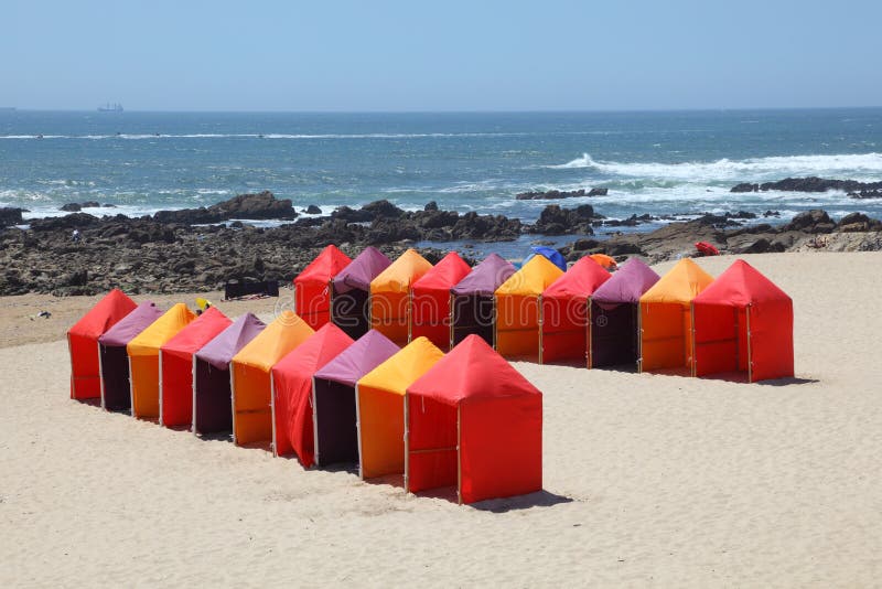 Bathing boxes at the beach stock photo. Image of bathhouse - 15141514