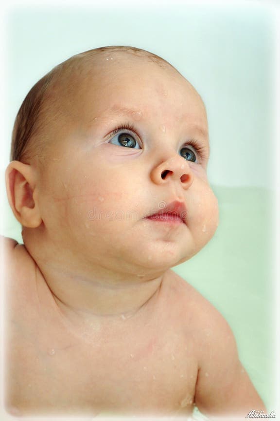 Bathing the kid stock photo. Image of entertainment, childhood - 23868614