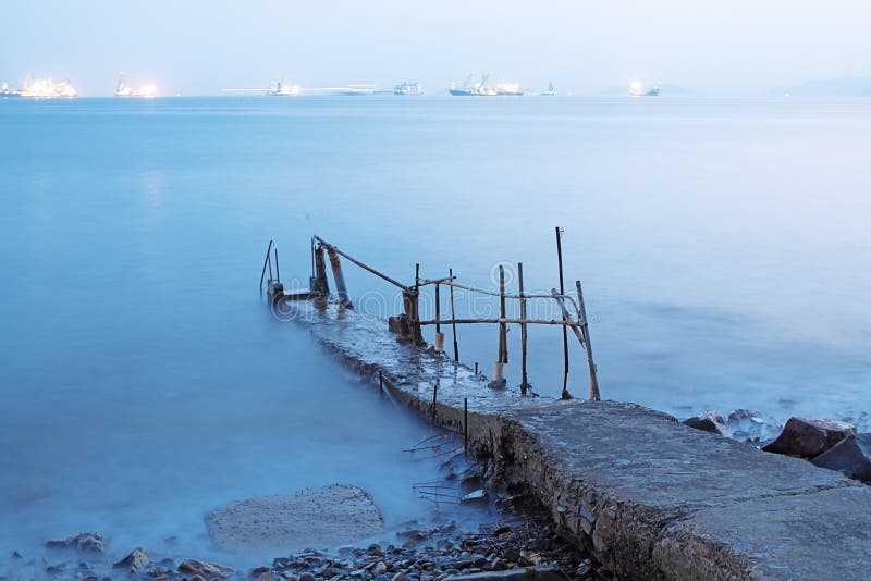 Bathing pavilion stock photo. Image of beach, line, bridge - 21093362