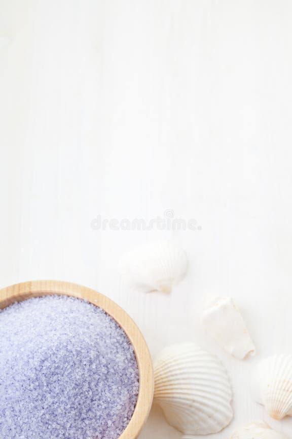 Bathing salt stock image. Image of clean, shells, space - 24665733