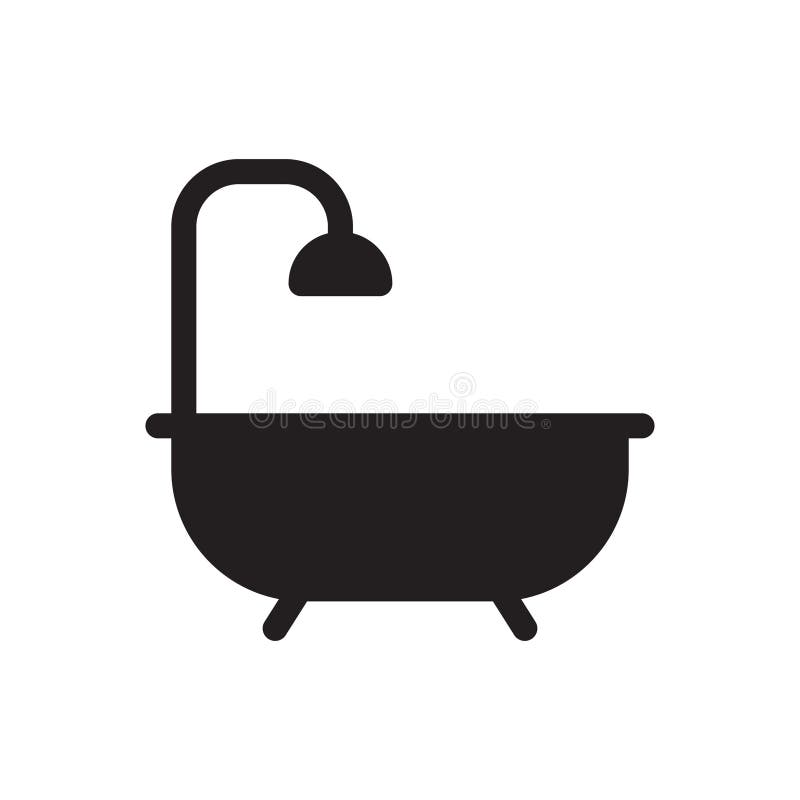 Bathing Tub Icon - Shower Tub Icon Stock Vector - Illustration of ...
