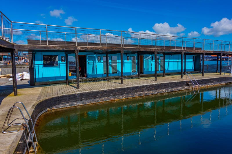 Bathouse on the Riverside of Aalborg, Denmark Stock Photo - Image of ...
